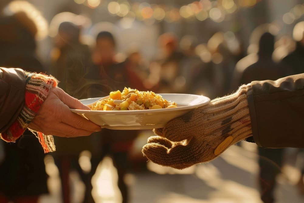 People giving food plate person | Free Photo - rawpixel