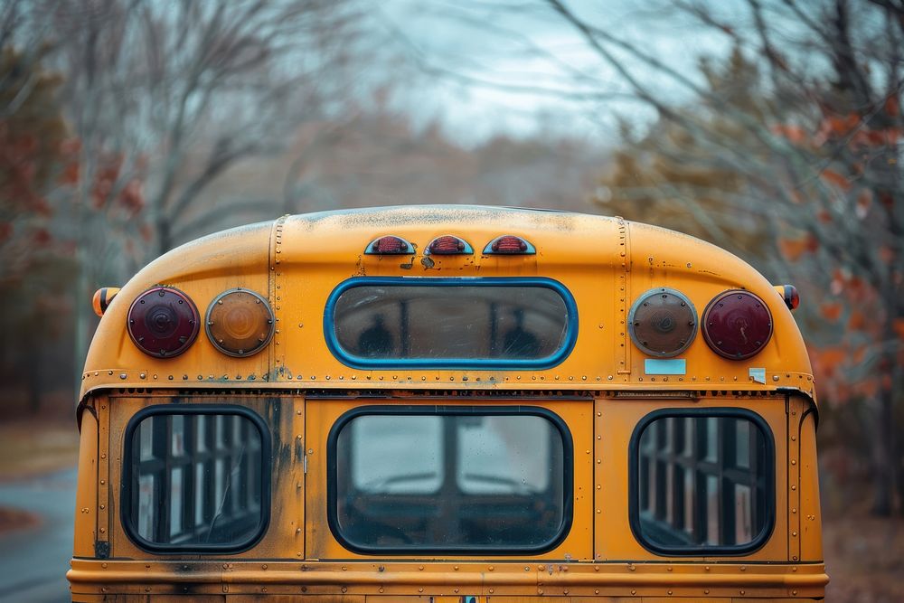 Photo rear school bus vehicle | Premium Photo - rawpixel