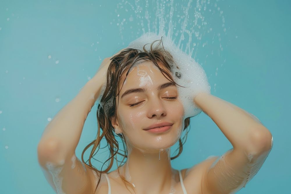 Photo woman showering bathroom bathing. | Premium Photo - rawpixel