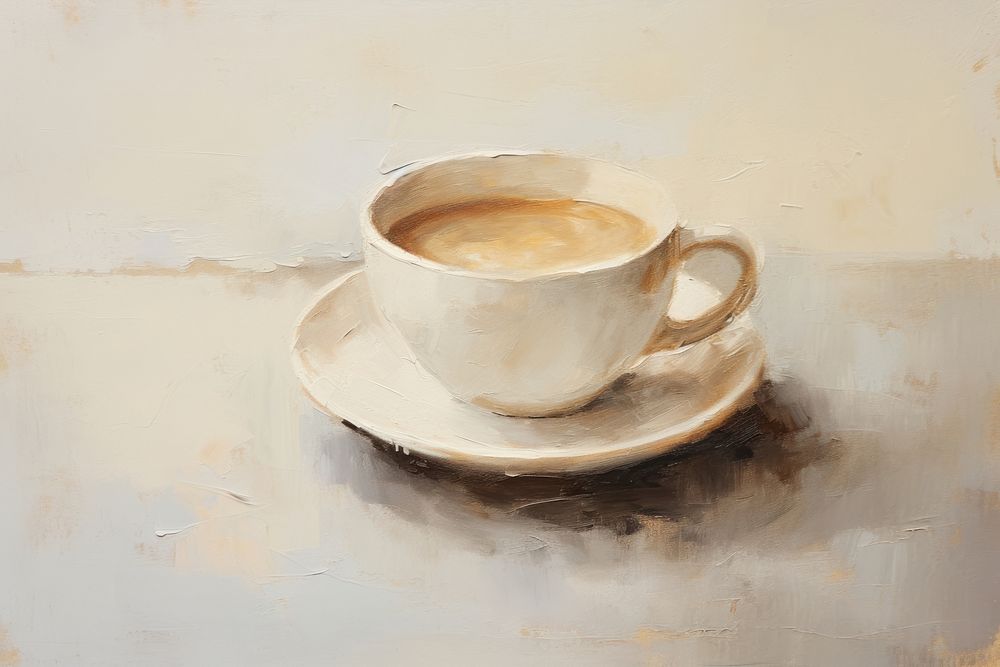 Close pale coffee painting saucer | Premium Photo Illustration - rawpixel