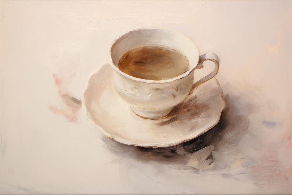 Close pale coffee painting saucer | Premium Photo Illustration - rawpixel