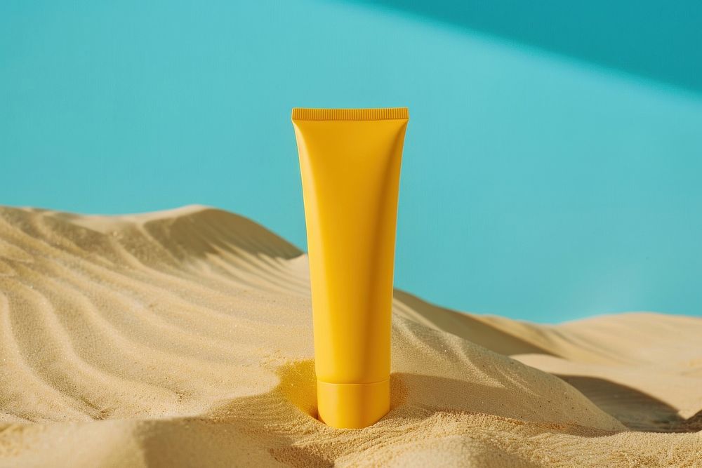 Blank sunscreen nature sand cosmetics. | Premium Photo - rawpixel