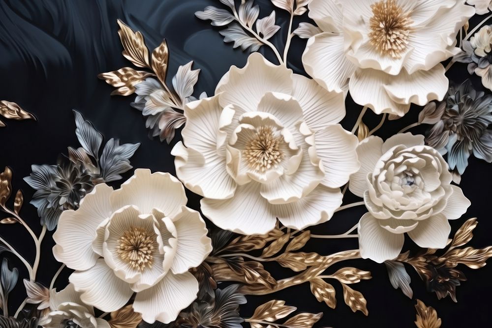 Flower theme pattern plant art. | Premium Photo Illustration - rawpixel