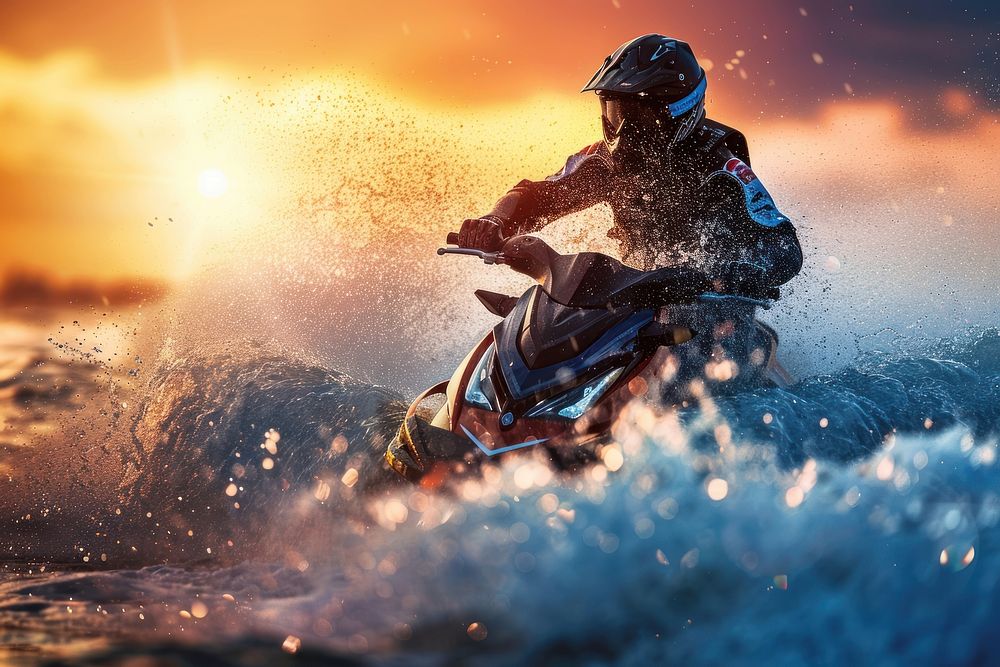 Jet ski helmet water transportation. | Premium Photo - rawpixel