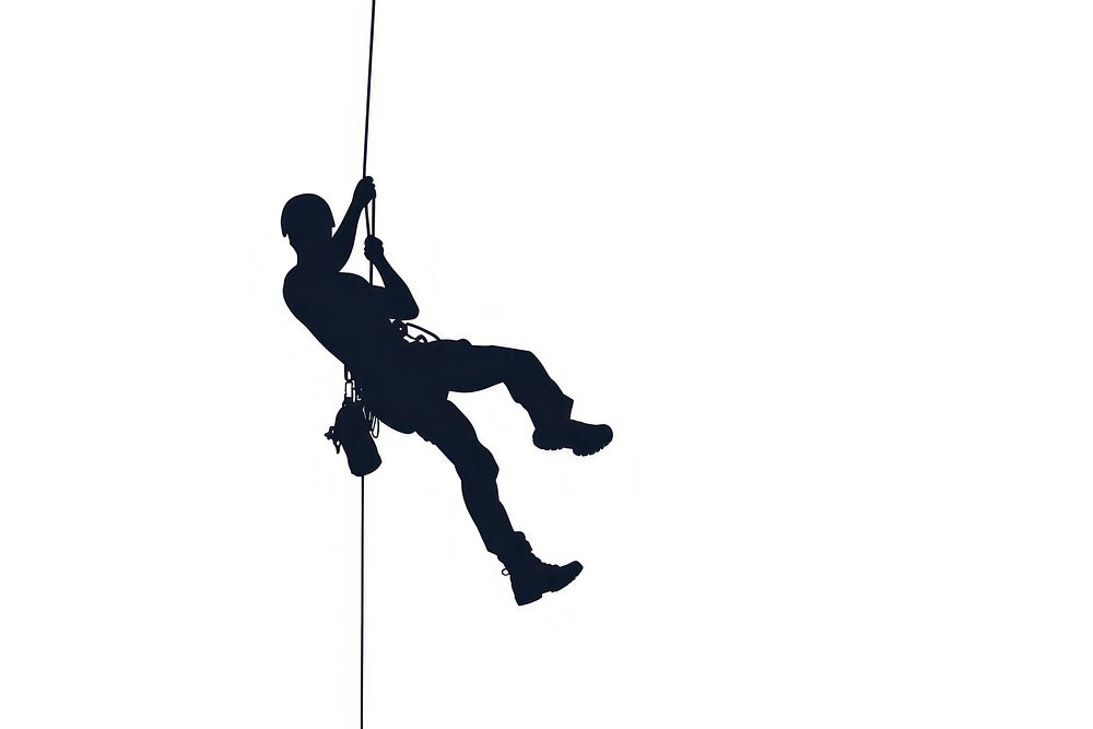 Rappelling silhouette clip art recreation | Premium Photo Illustration ...