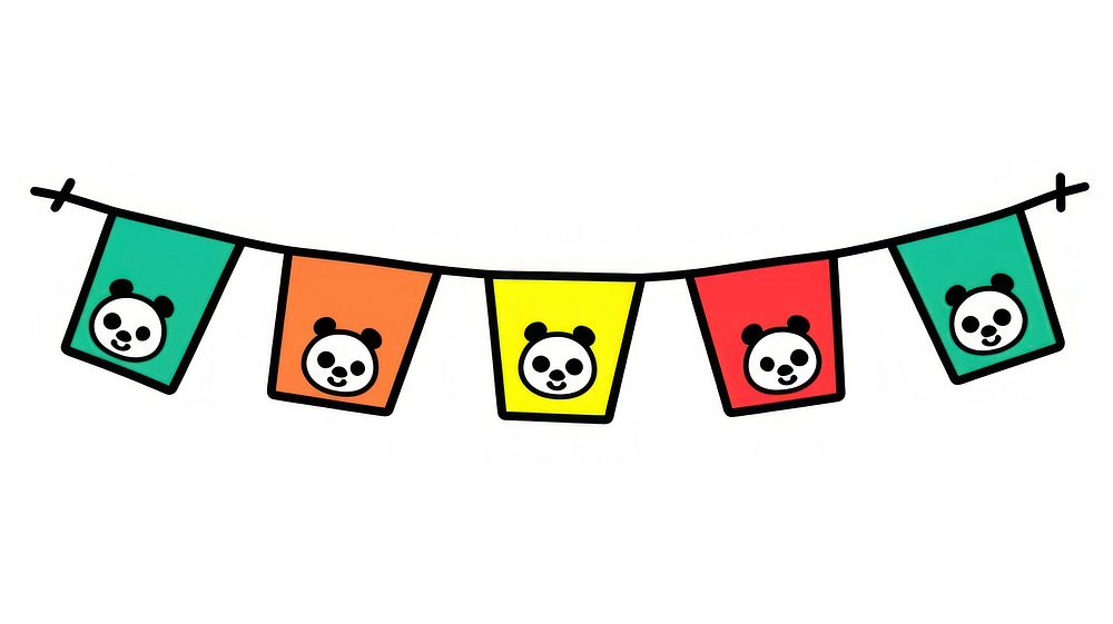 Cute pandas flag string dynamite | Free Photo Illustration - rawpixel
