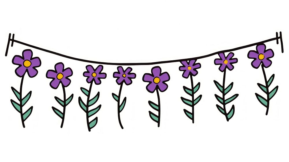 Purple flowers flag string art | Premium Photo Illustration - rawpixel