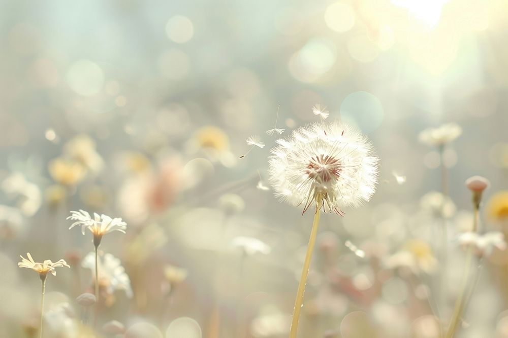 Dandylion float air dandelion blossom | Premium Photo - rawpixel