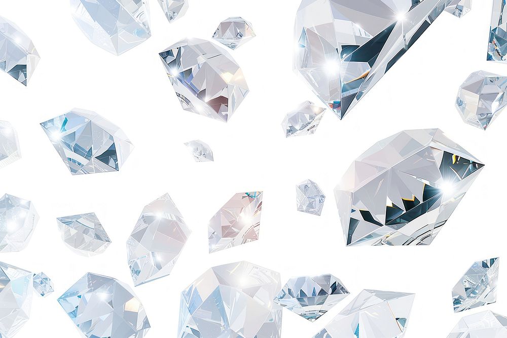White gems geometric floating backgrounds | Free Photo - rawpixel