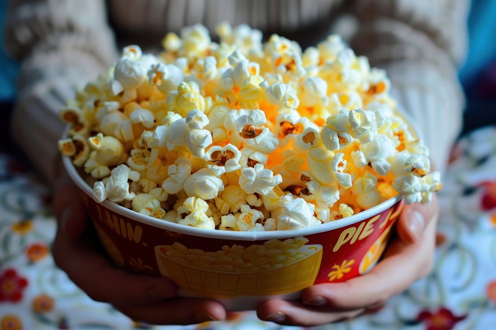 Holding popcorn person snack human. | Free Photo - rawpixel