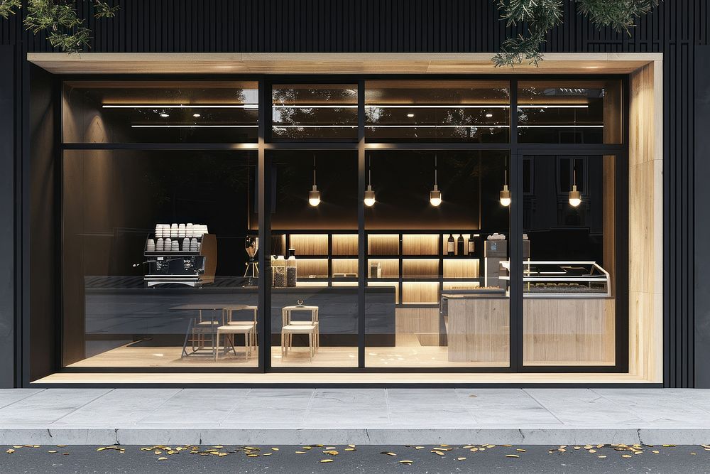 Glass window display mockup shop | Premium Photo - rawpixel