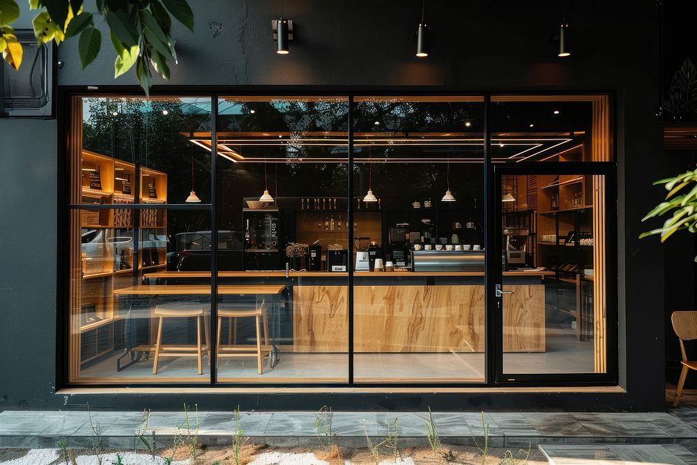 Glass window display mockup shop | Premium Photo - rawpixel