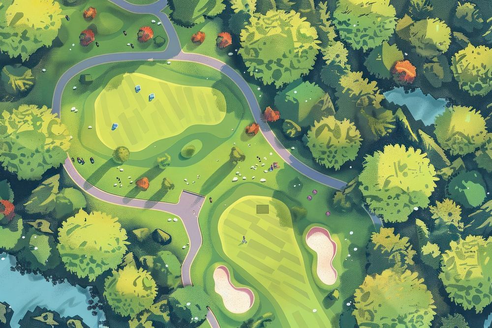 Golf golf course vegetation outdoors. | Free Photo Illustration - rawpixel