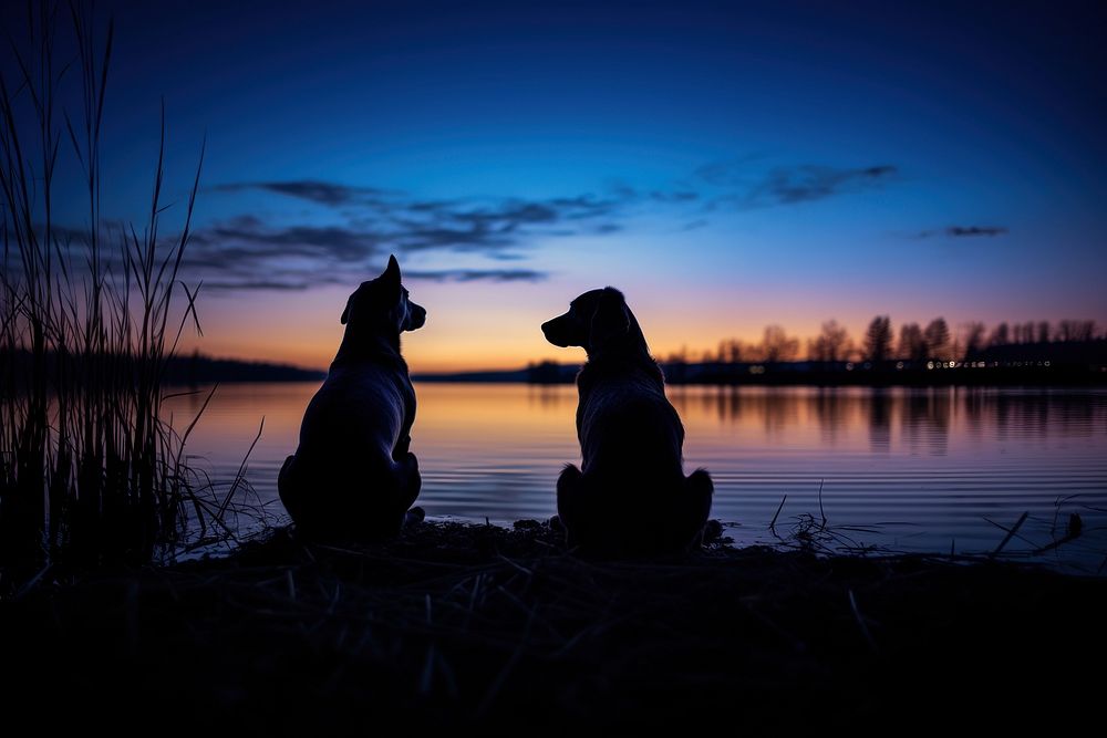 Dog silhouette photography backlighting outdoors | Free Photo - rawpixel