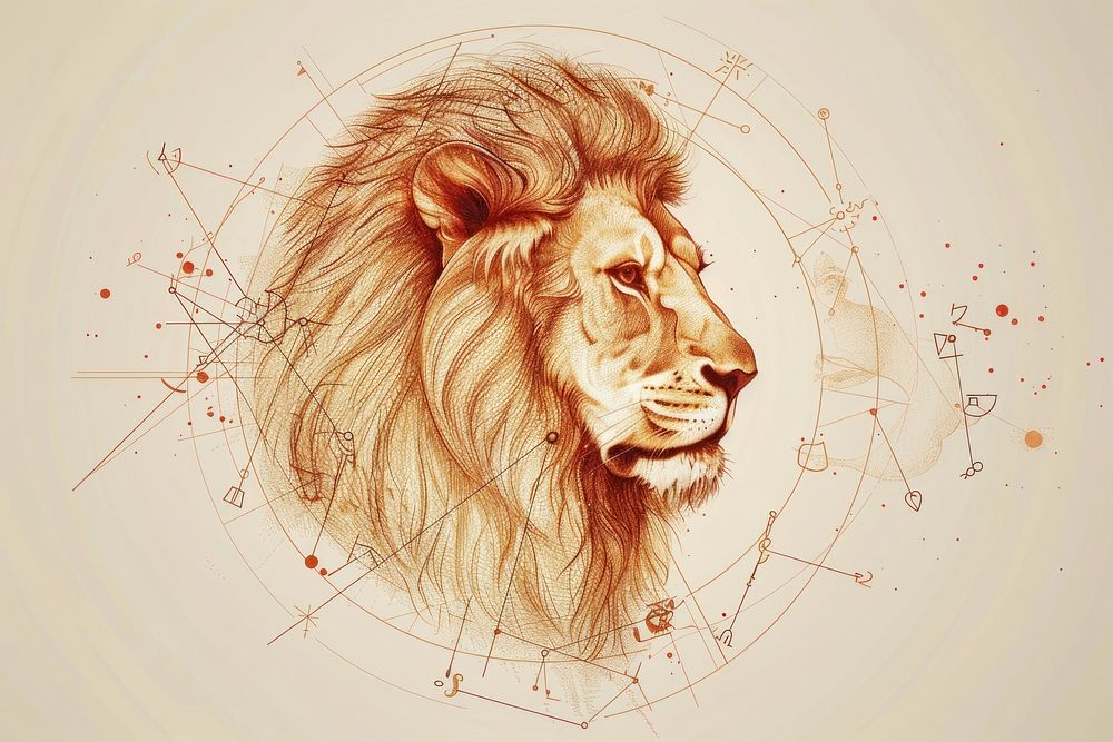 Leo drawing illustrated wildlife. | Premium Photo Illustration - rawpixel