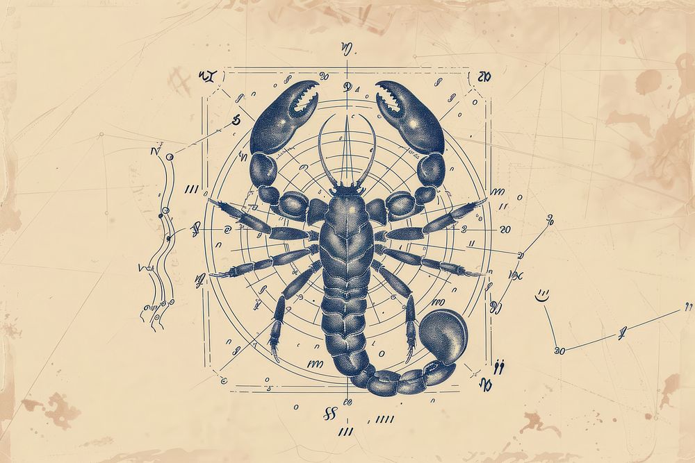 Scorpio diagram invertebrate weaponry. | Premium Photo Illustration ...