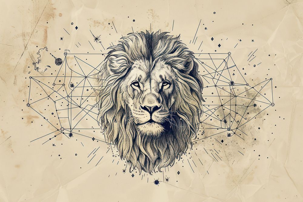 Leo drawing illustrated wildlife. | Premium Photo Illustration - rawpixel
