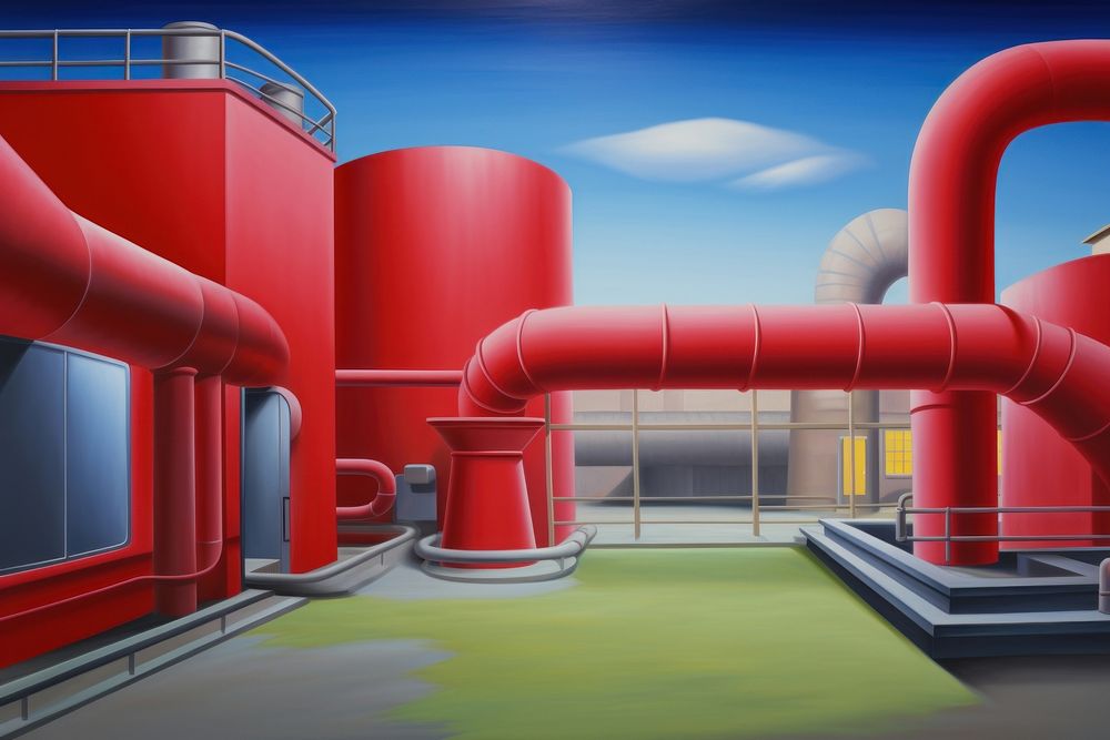 Illustration factory architecture building. | Free Photo Illustration ...