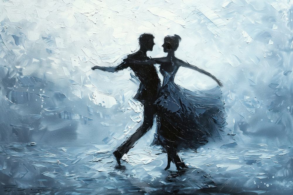 Couple dancing romantic scene recreation | Premium Photo Illustration ...