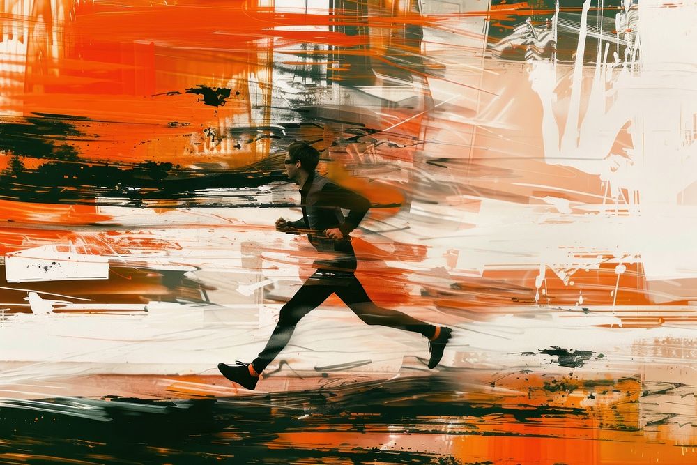 Guy running motion blur brush | Free Photo Illustration - rawpixel