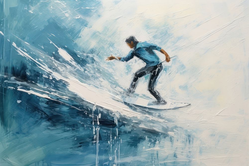 Guy surfing motion blur brush | Free Photo Illustration - rawpixel