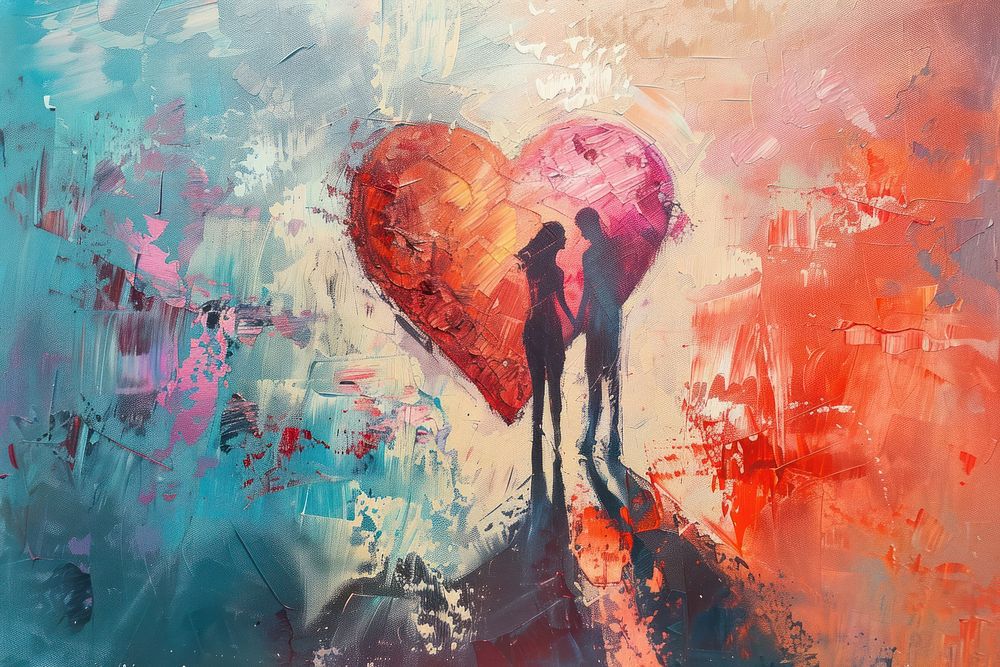 Heart couple shadow wedding symbol | Free Photo Illustration - rawpixel