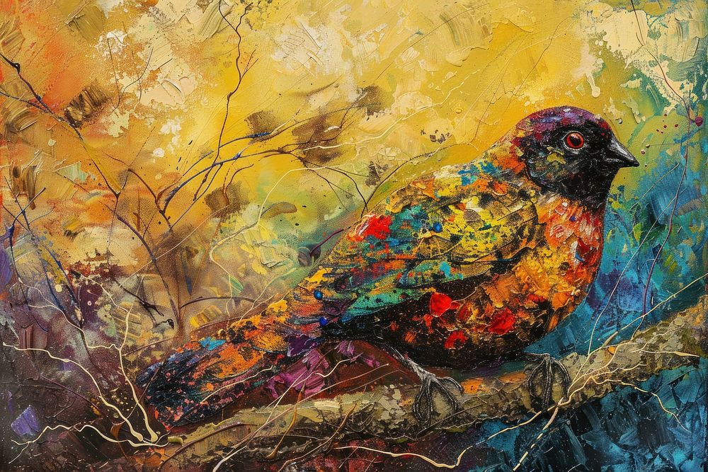 Impressionist bird painting art animal. | Free Photo Illustration ...