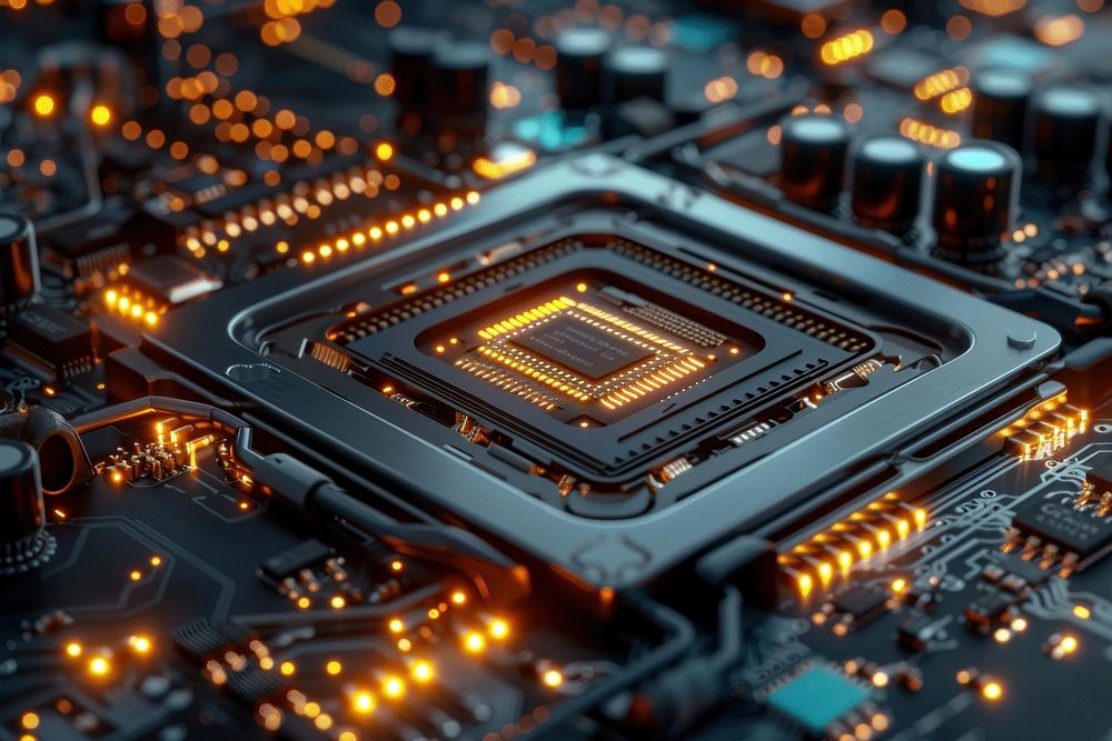 Technology digital chip virtual graphic | Premium Photo - rawpixel