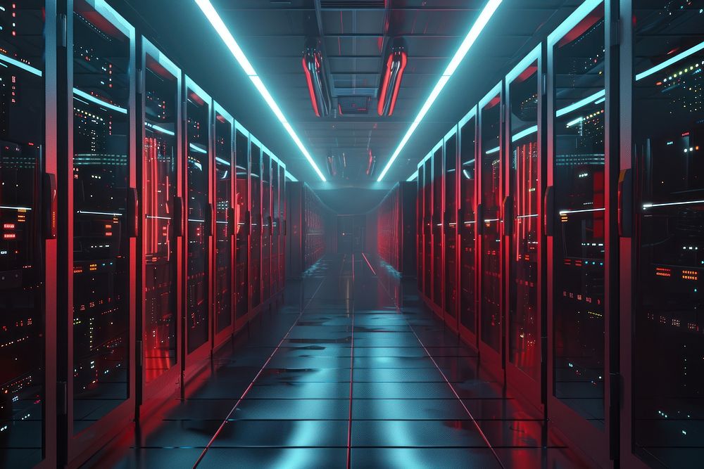 Server room futuristic computer architecture. | Premium Photo - rawpixel