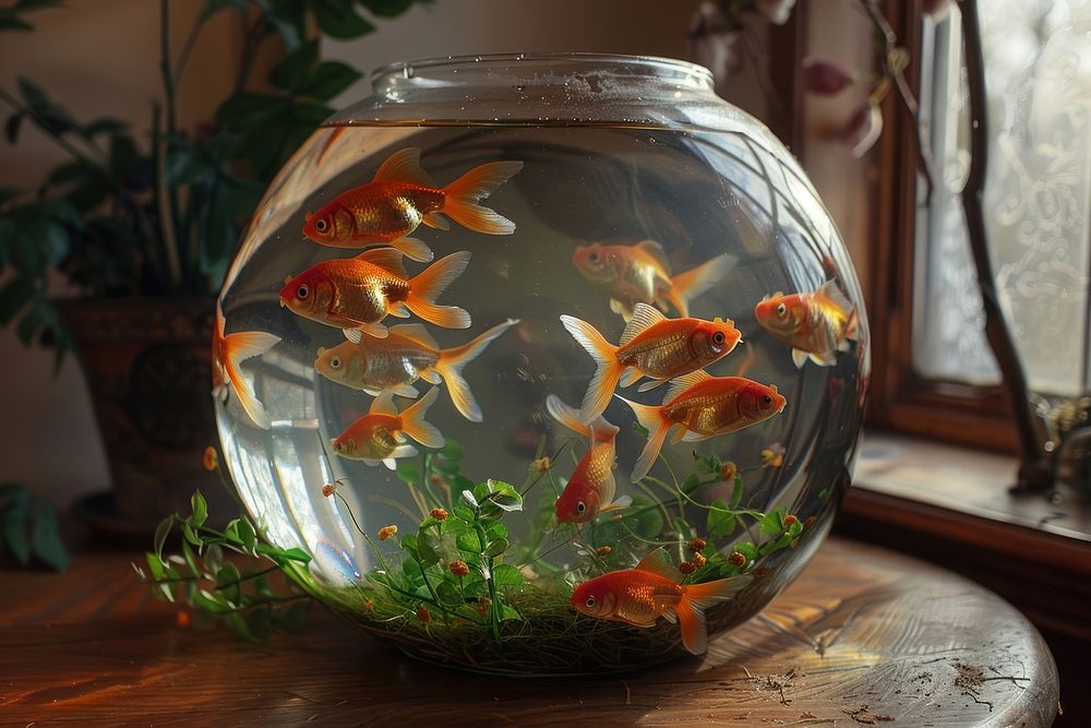 Fish In A Gold Fishbowl Images | Free Photos, PNG Stickers, Wallpapers ...