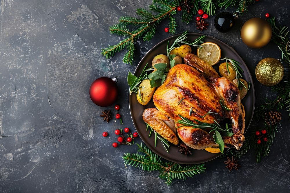 Christmas dinner cricket sports plate. | Premium Photo - rawpixel
