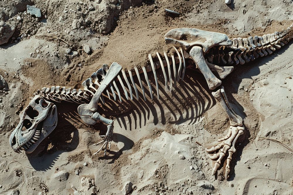 T-rex skeleton fossil clothing footwear | Free Photo - rawpixel