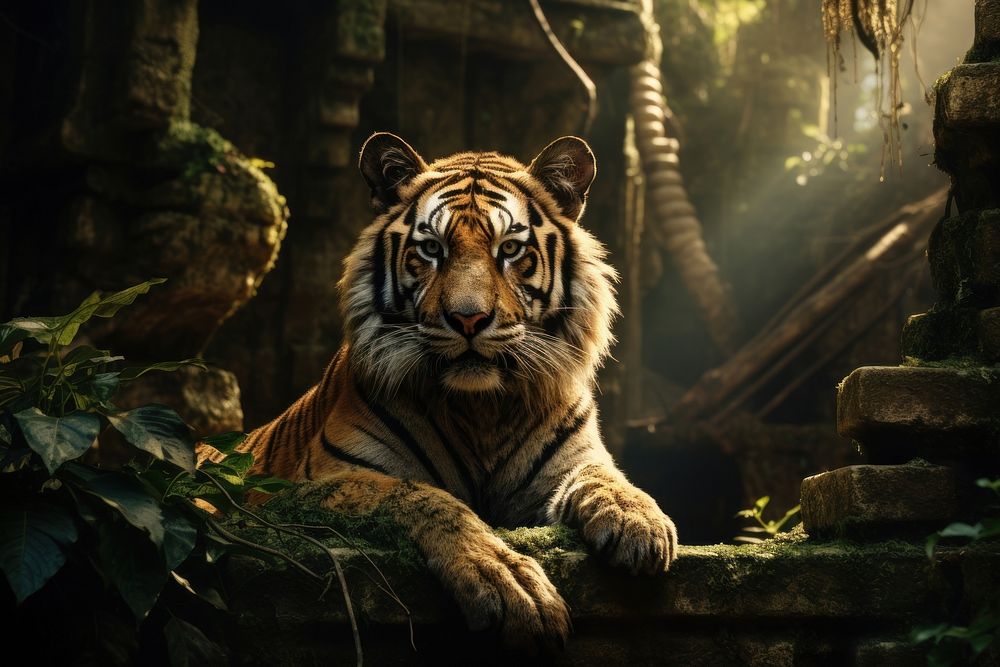 Tiger vegetation wildlife outdoors. | Premium Photo - rawpixel