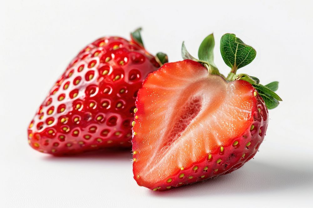 Whole half strawberry berries fruit | Free Photo - rawpixel