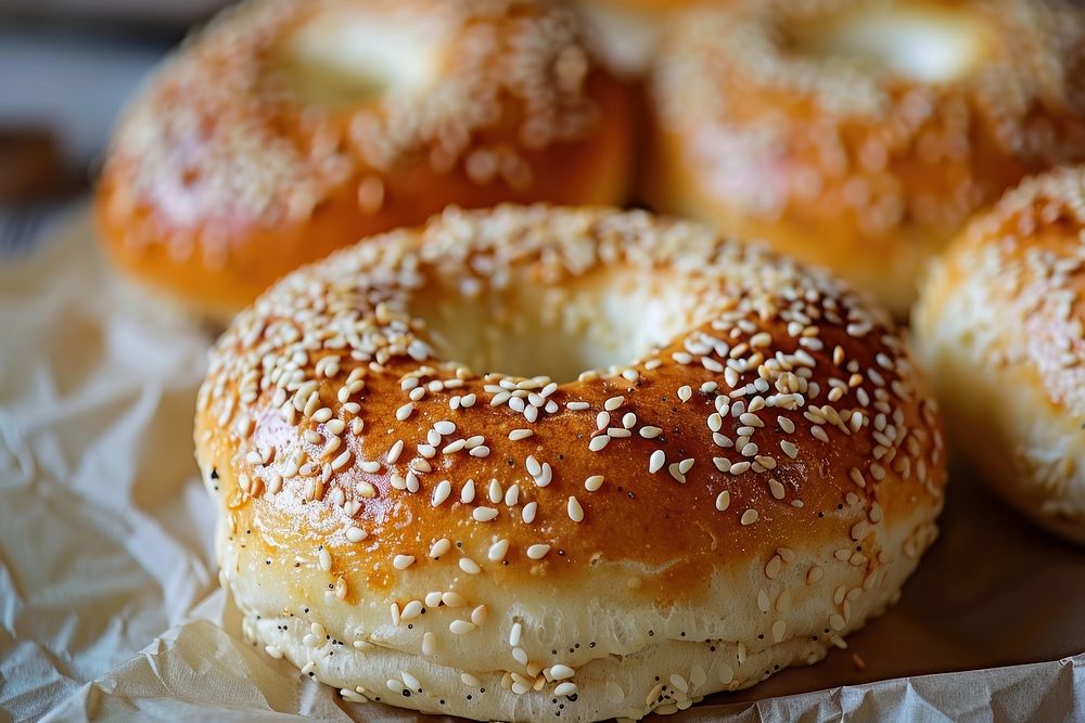 Bagel bread food. | Premium Photo - rawpixel