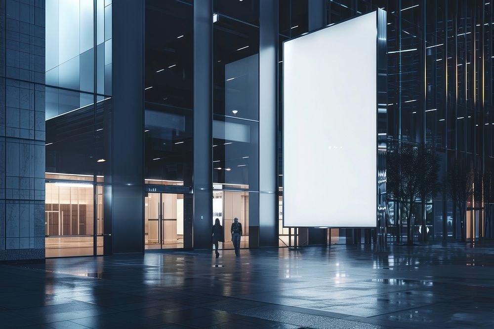 Blank banner mockup building entrance | Premium Photo - rawpixel