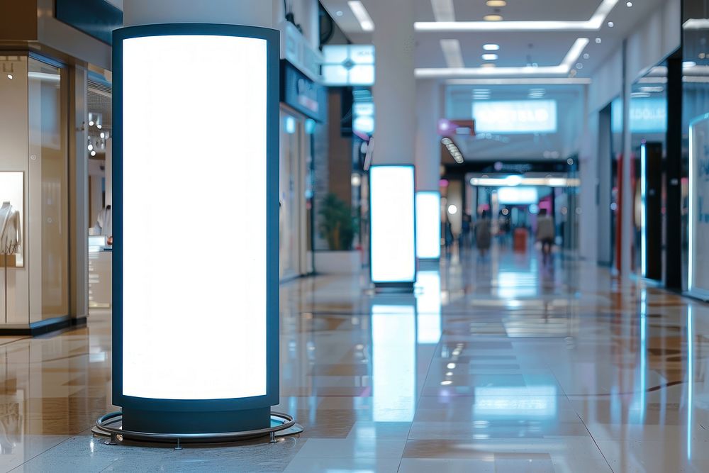 Blank led screen round pillar | Free Photo - rawpixel