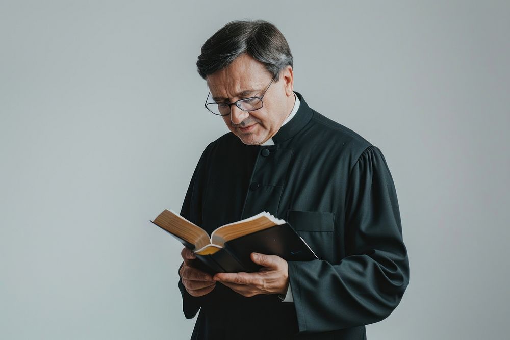 Priest reading bible person adult | Free Photo - rawpixel