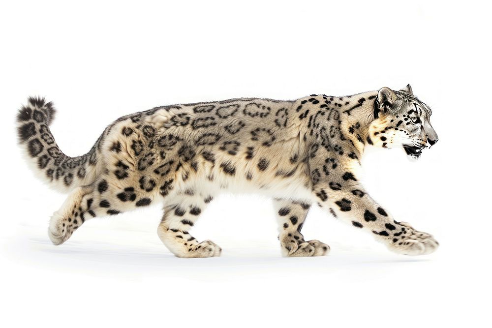 Snow leopard running wildlife panther | Free Photo - rawpixel