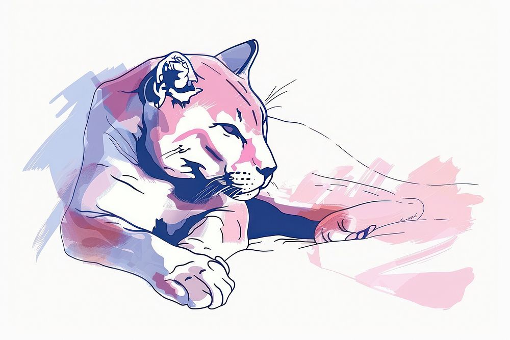 Puma illustration art illustrated wildlife | Free Photo Illustration ...