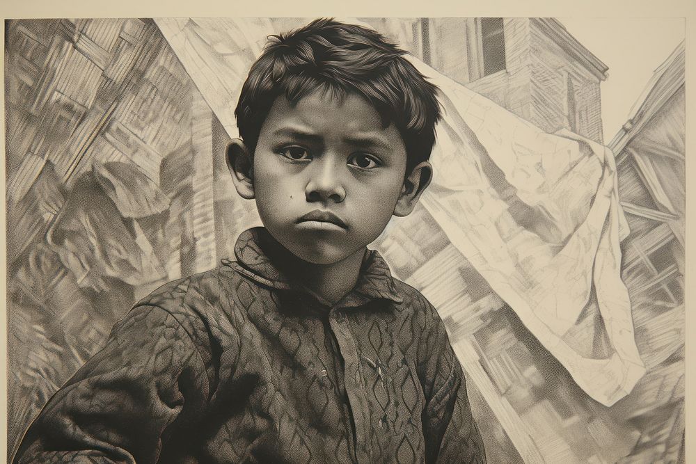 Boy holding sign drawing photography | Free Photo Illustration - rawpixel