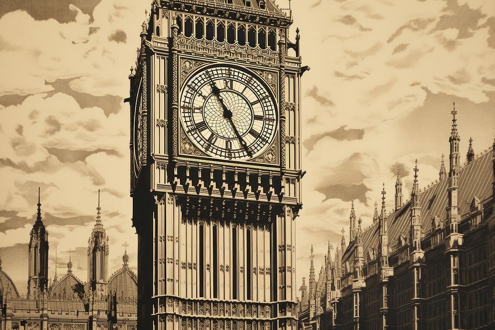 Big Ben architecture building tower. | Free Photo Illustration - rawpixel