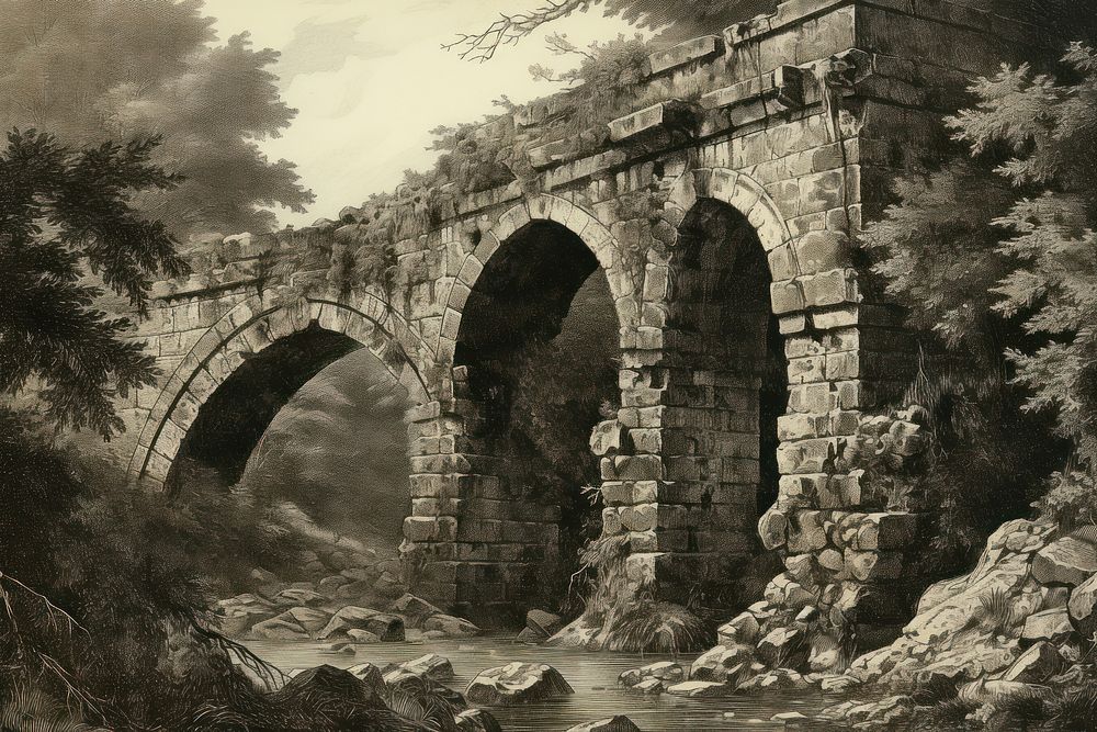 Closeup ancient stone bridge architecture | Free Photo Illustration ...