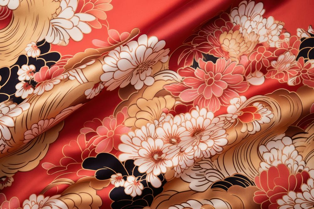 Shogun Castle pattern backgrounds satin | Premium Photo - rawpixel