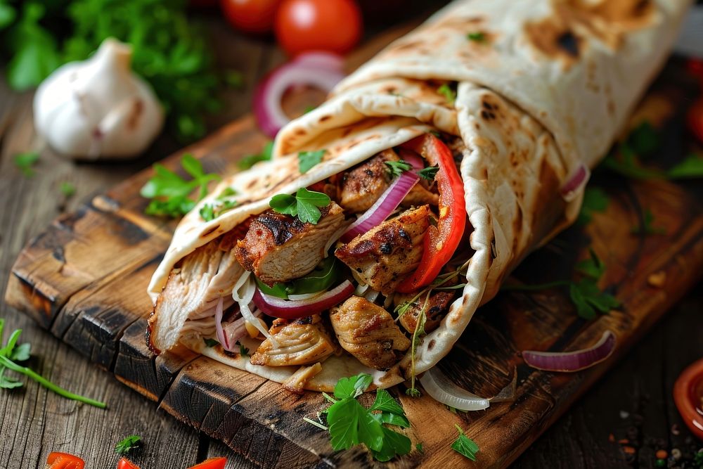 Kebab pancake bread food. | Premium Photo - rawpixel