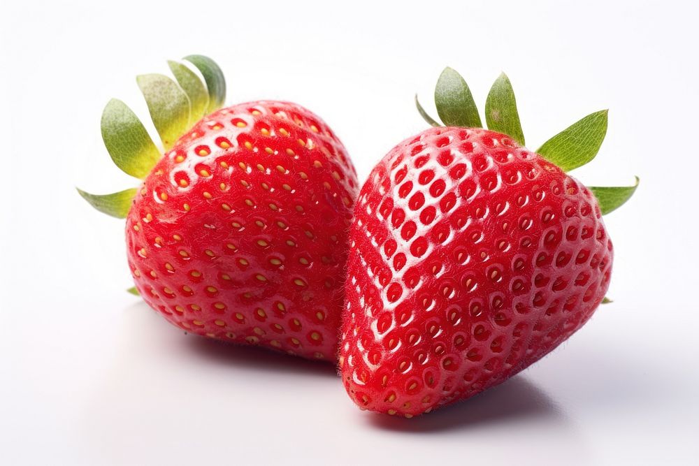 Ripe strawberry halves fruit plant | Free Photo - rawpixel
