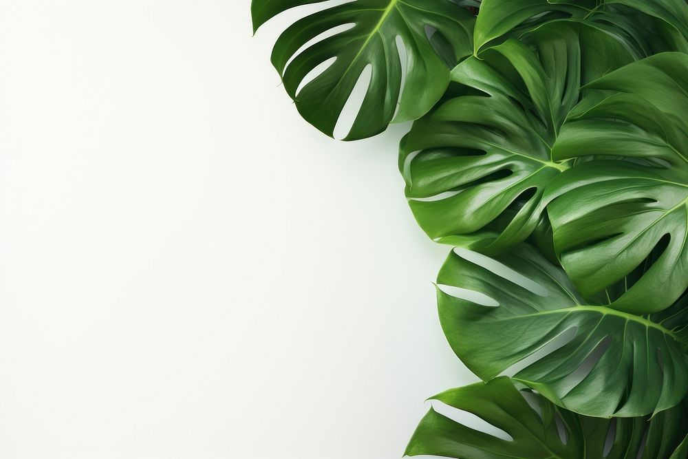 Monstera leaves border green blossom | Free Photo - rawpixel