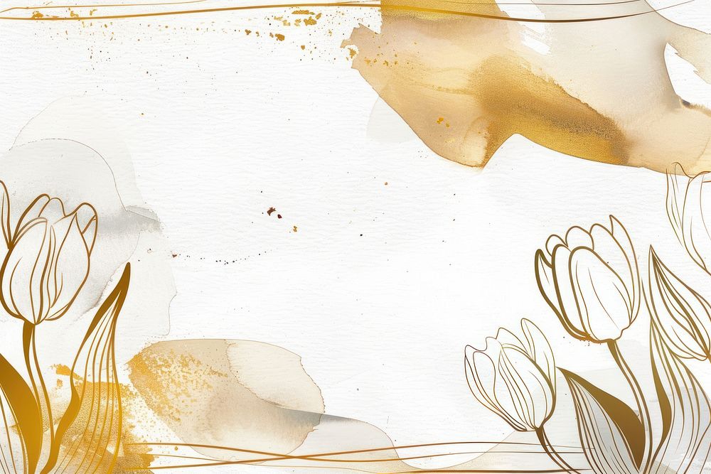 Tulip border frame backgrounds pattern | Free Photo Illustration - rawpixel
