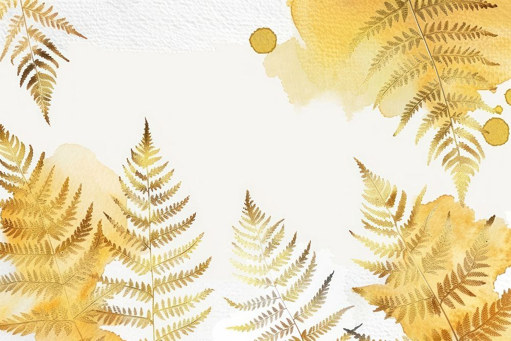 Fern gold backgrounds pattern | Free Photo Illustration - rawpixel