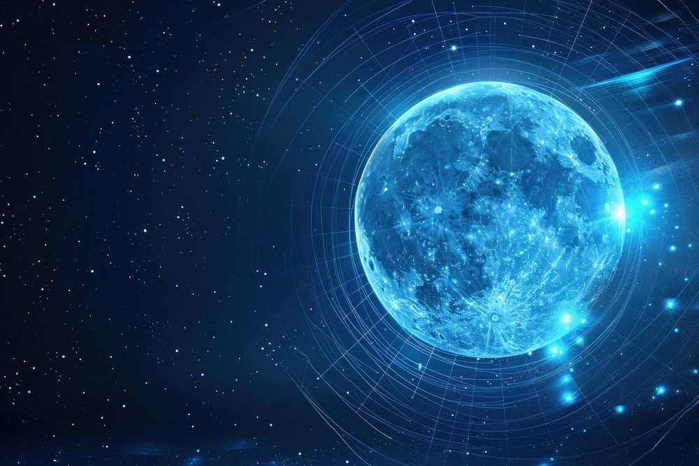 Abstract background moon backgrounds technology. | Premium Photo ...